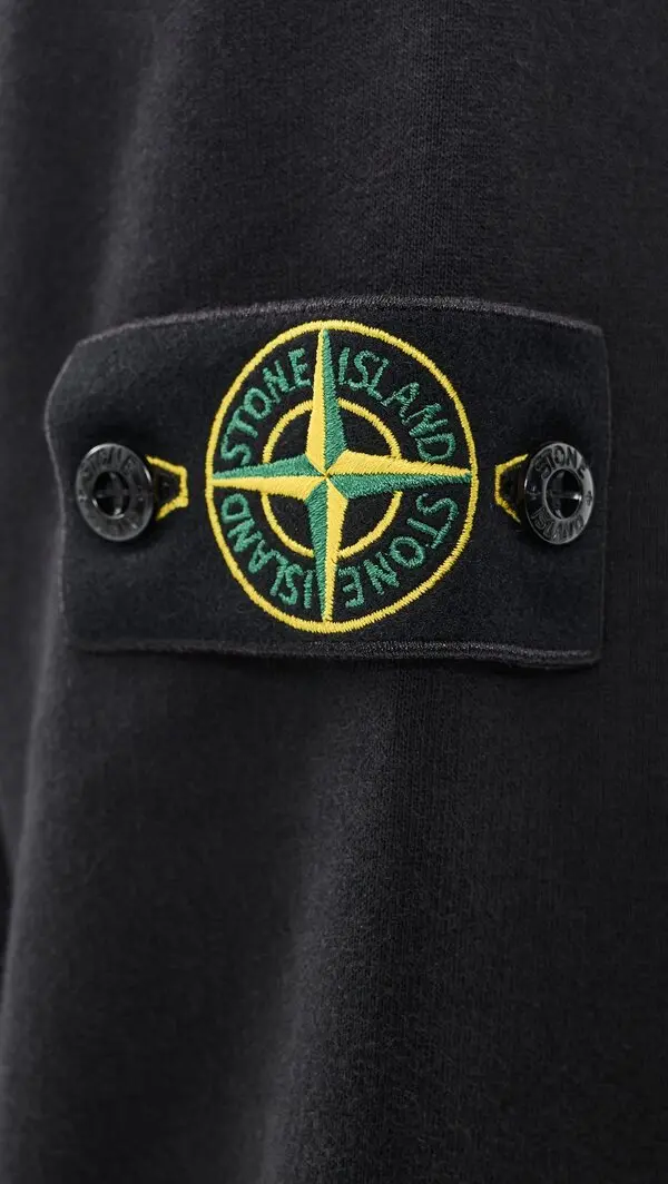 Stone Island Brushed Cotton Fleece Sweatshirt