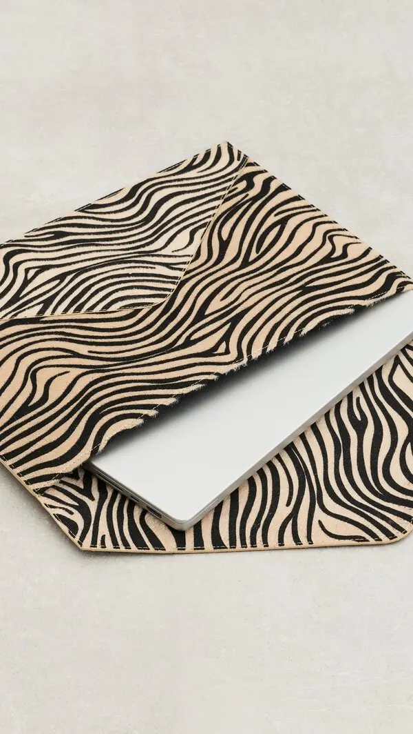 HEAVEN MAYHEM Print Faux Leather Laptop Sleeve