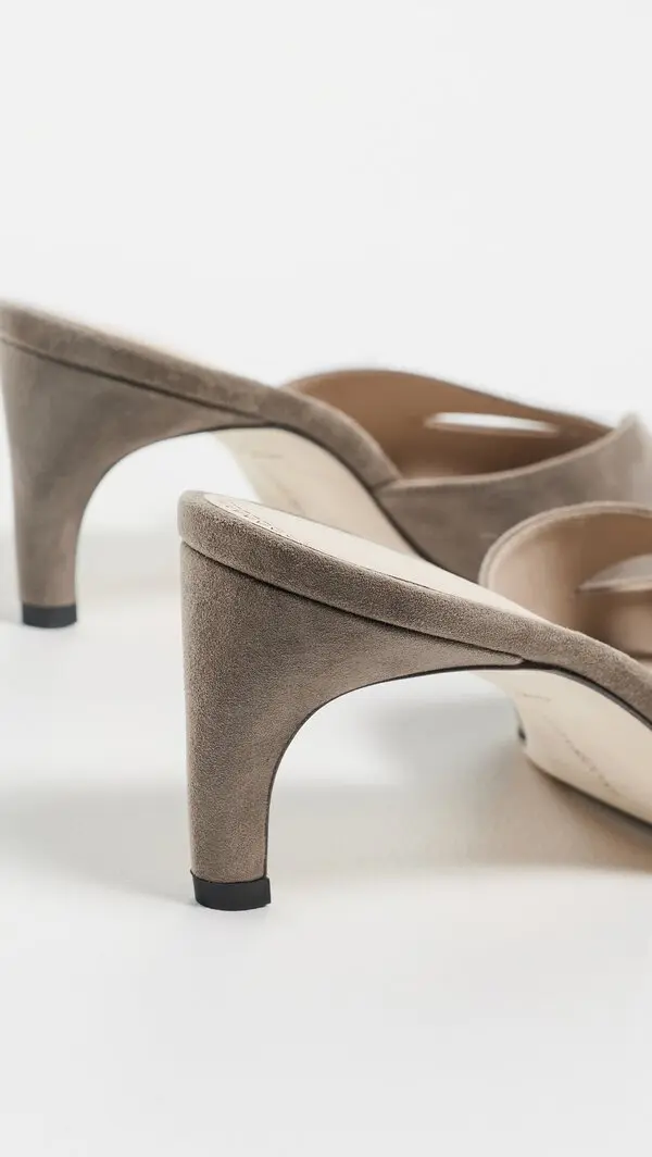 Victoria Beckham Harlow Mask Mules - Fossil Brown