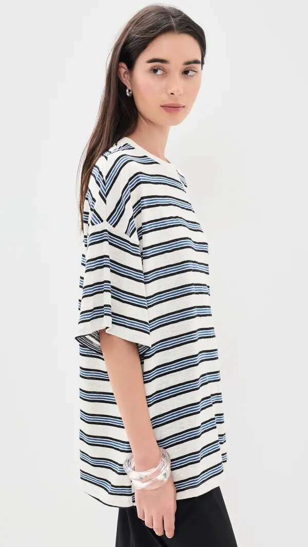 VRG GRL Willow Tee Striped Jersey Crewneck
