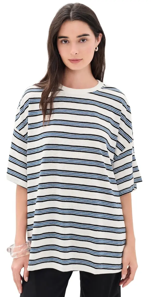 VRG GRL Willow Tee Striped Jersey Crewneck
