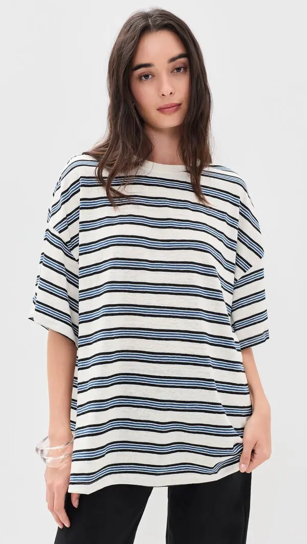 VRG GRL Willow Tee Striped Jersey Crewneck