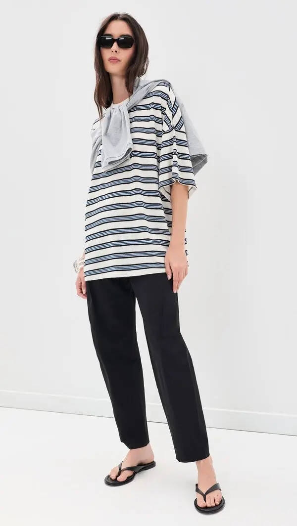 VRG GRL Willow Tee Striped Jersey Crewneck