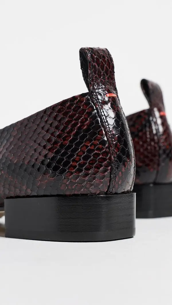 AeydĒ Blake Snake Print Leather Loafers