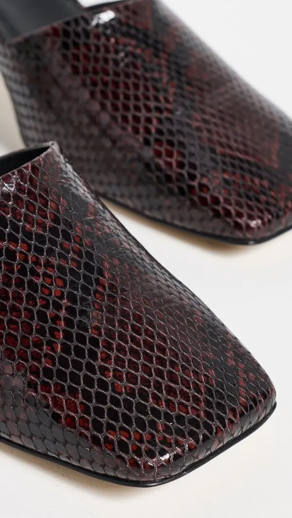 AeydĒ Blithe Snake Print Block Heel Pumps