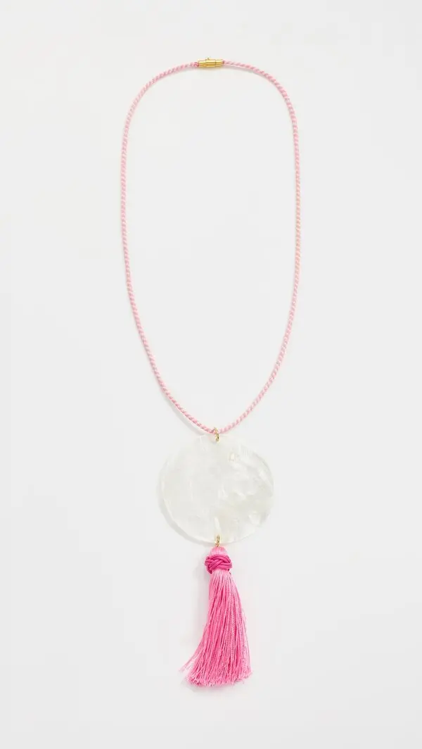 LOGAN TAY Tasseled Shell Pendant Necklace