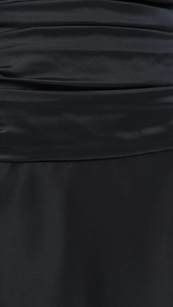 Staud Freda Silk Mini Dress - Black