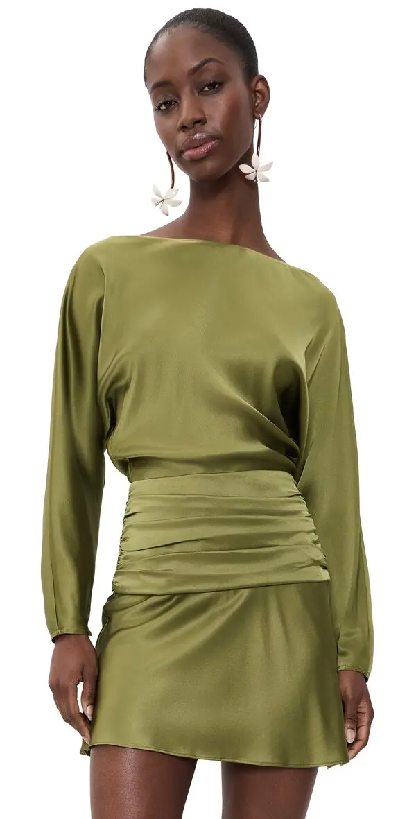 Staud Freda Silk Mini Dress