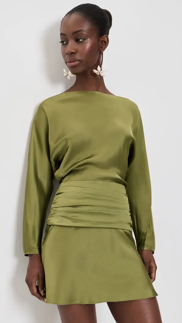 Staud Freda Silk Mini Dress
