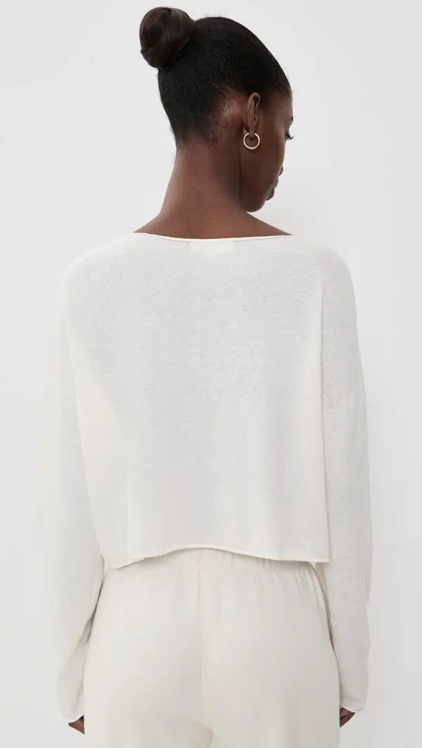 Eterne Cropped Boatneck Knit Top