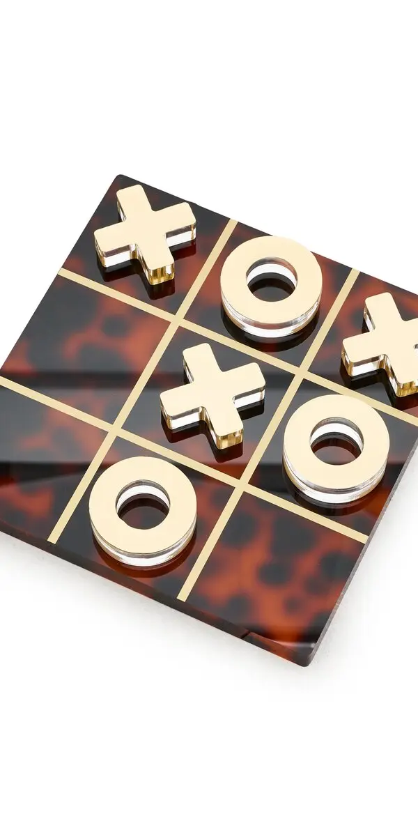 TIZO DESIGN Lucite Tortoise Tic Tac Toe Set - One-color