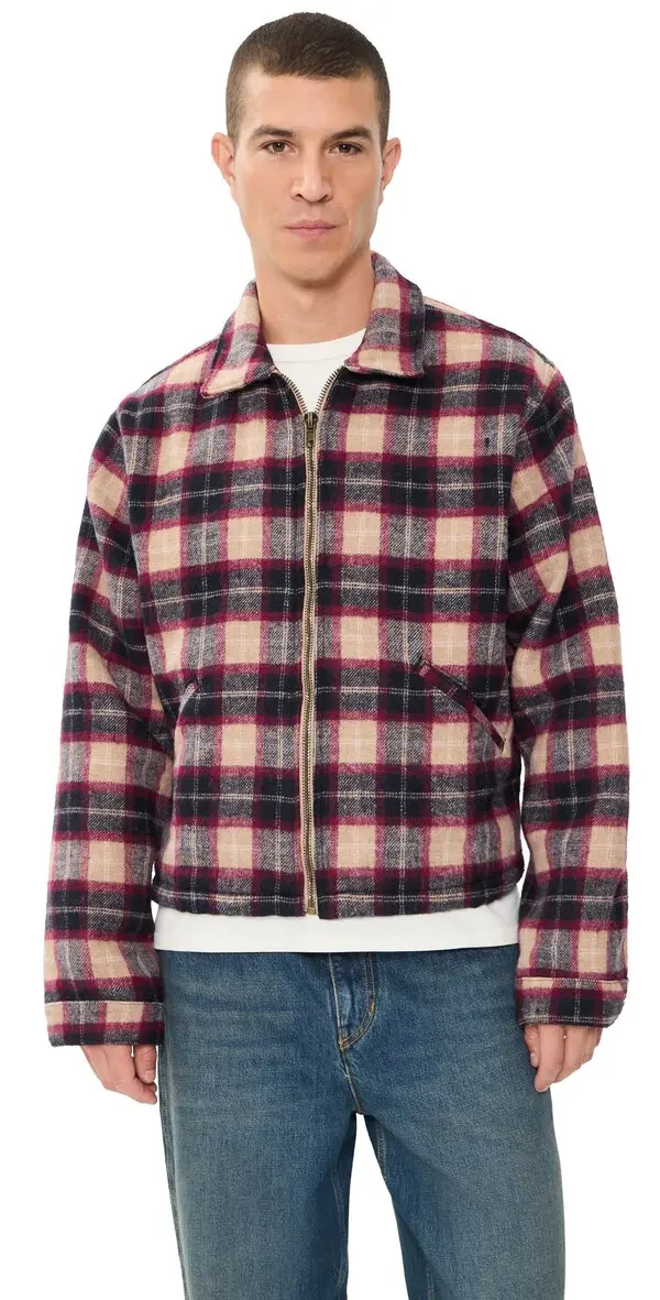 ASHER Zed Plaid Zip-up Jacket
