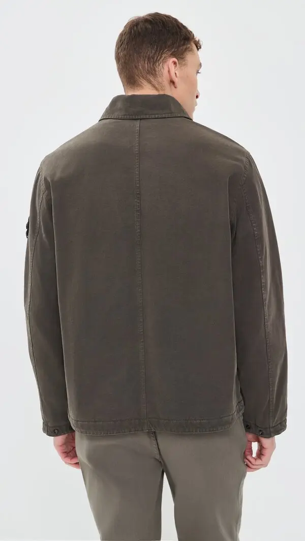 Stone Island Padded Canvas Coach Jacket - Coal Grey