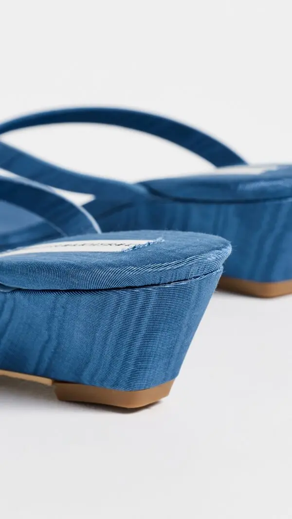 Christopher Esber Moire Weave Wedge Heels