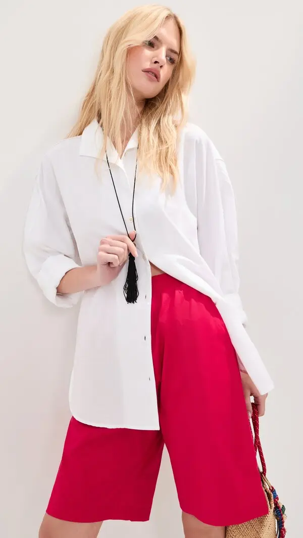 LE BOP Frances Bermuda Shorts - Red