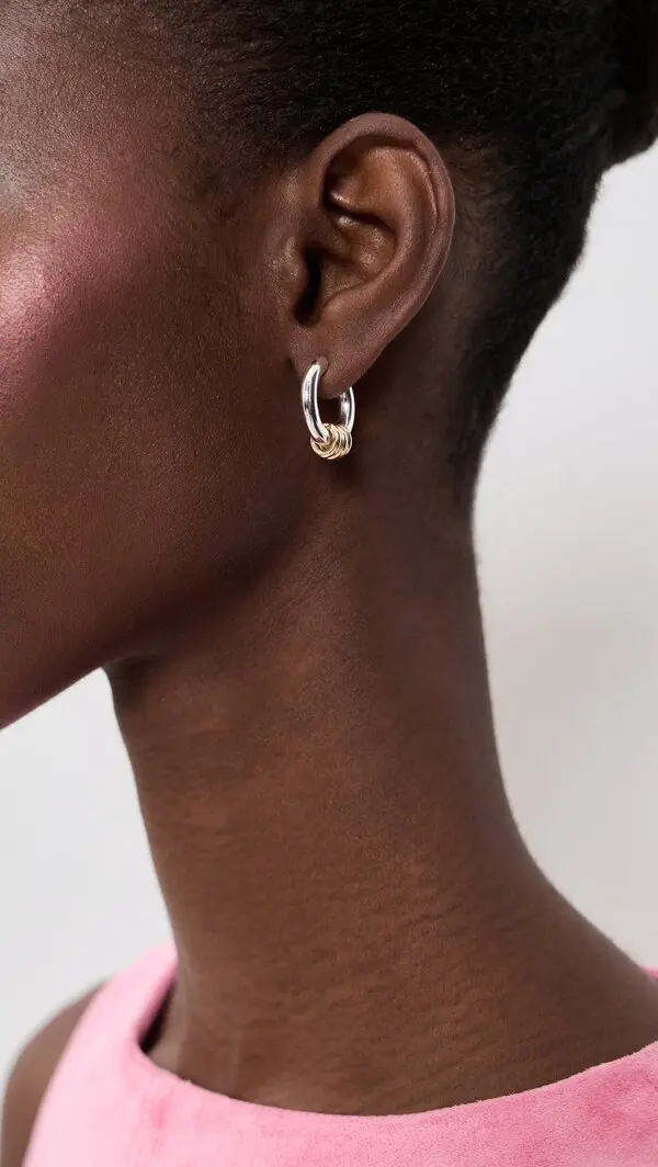 Madewell Triple Ring Huggie Hoop Earrings