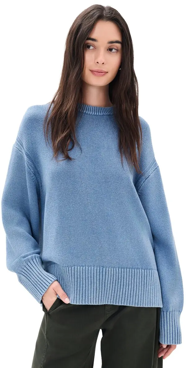Guest In Residence Sunwash Cozy Crew Sweater - Delft Blue
