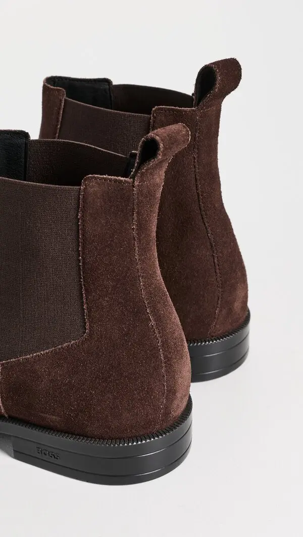 BOSS Tayil Cowhide Boots - Dark Brown