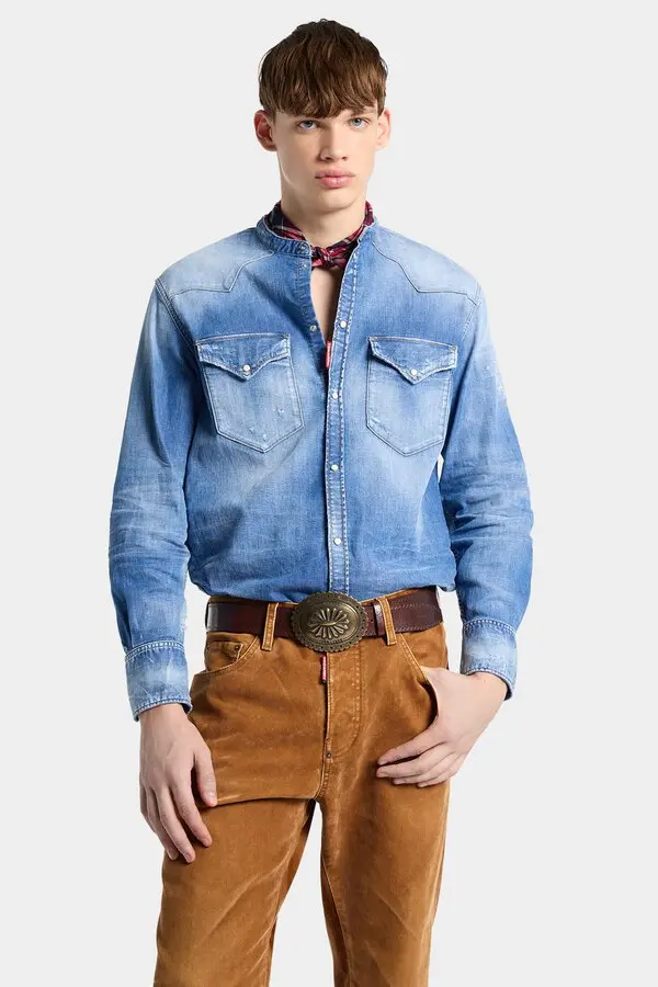 Dsquared2 Medium Wash Canadian Vintage Shirt
