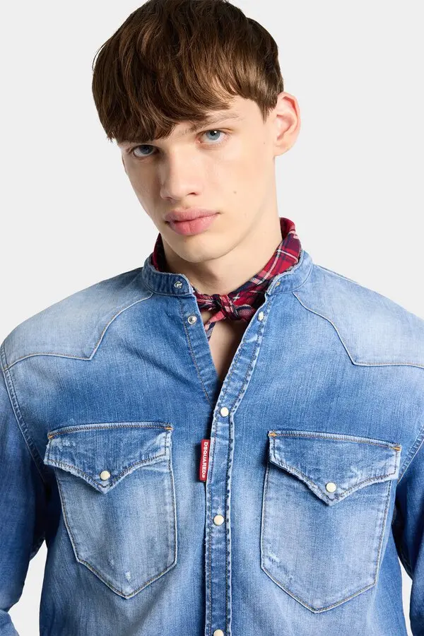 Dsquared2 Medium Wash Canadian Vintage Shirt