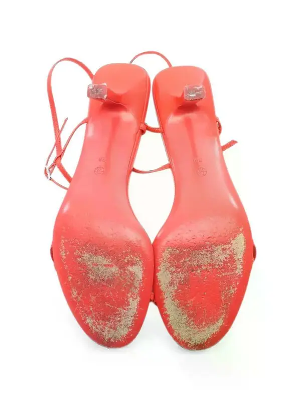 THE ROW Buckled Leather Heeled Sandals