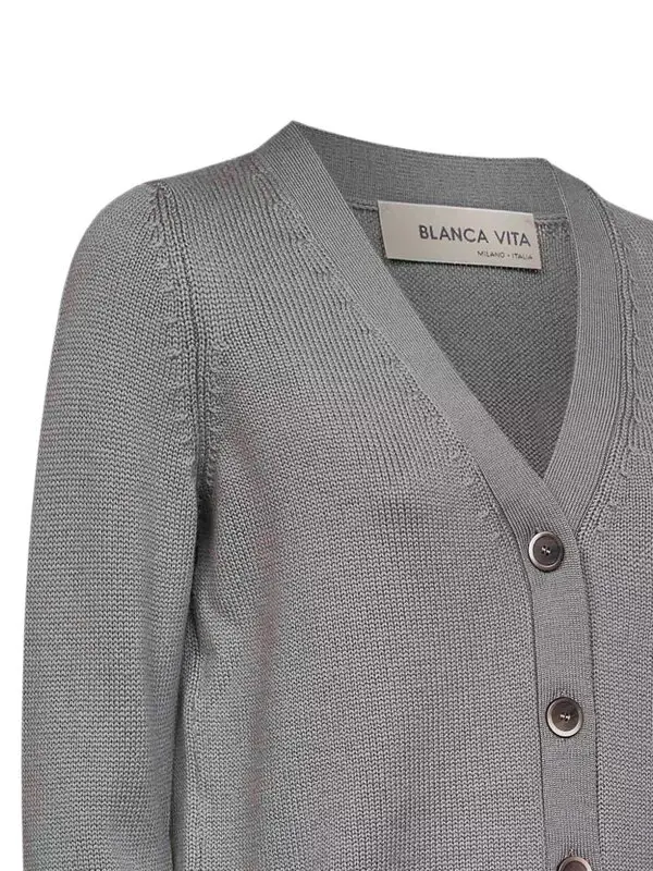 BLANCA VITA Button-up V-neck Cardigan