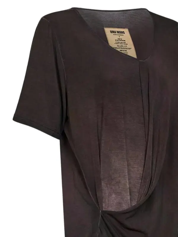 UMA WANG Asymmetric Draped T-shirt