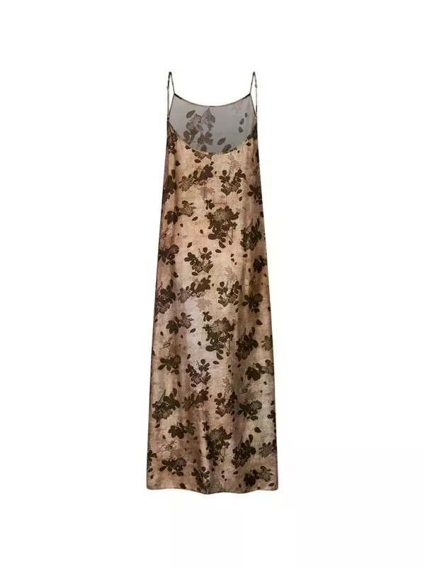 UMA WANG Floral Pattern Flared Maxi Dress
