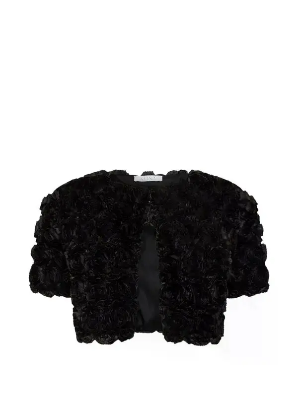 ALINA Rose-pattern Cropped Jacket