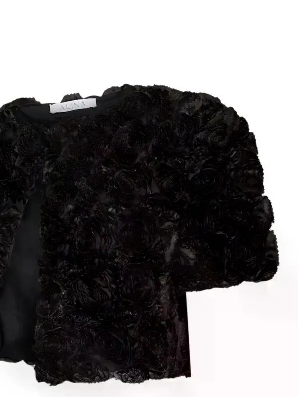 ALINA Rose-pattern Cropped Jacket
