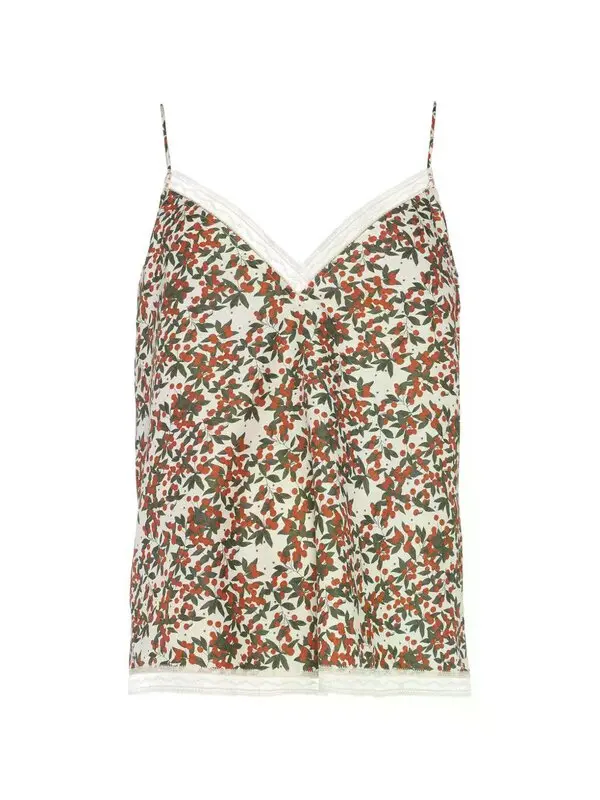 ERES Lace-trim Camisole With Print