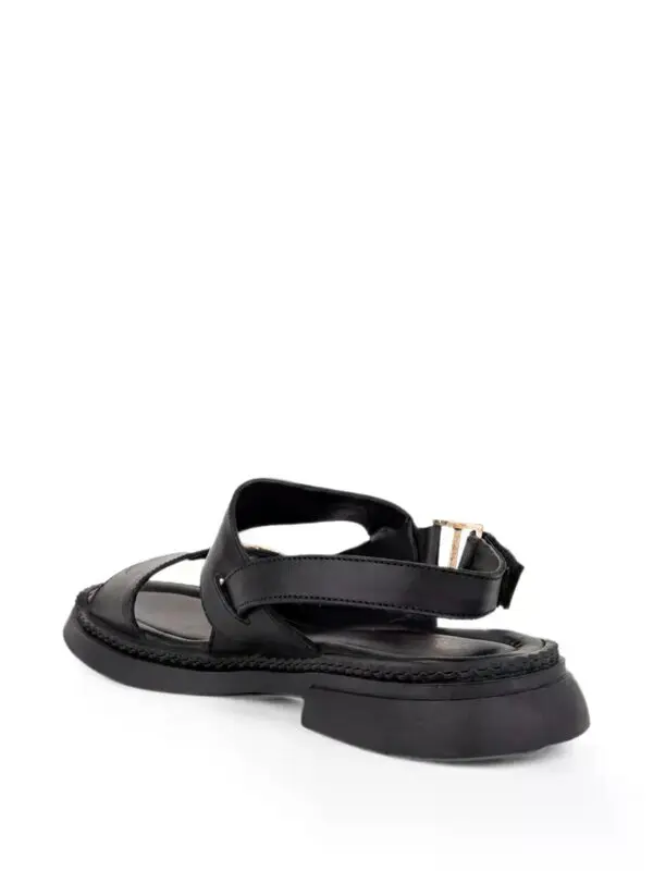 SERGIO MORETTI FIRENZE Leather Buckle-detail Slingback Sandals