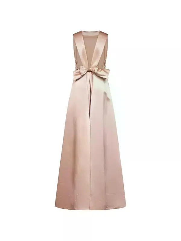 ALINA Bow-detail A-line Maxi Dress