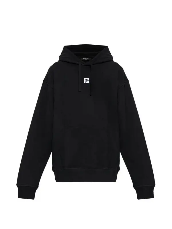 Balmain Logo-embroidered Drawstring Hoodie