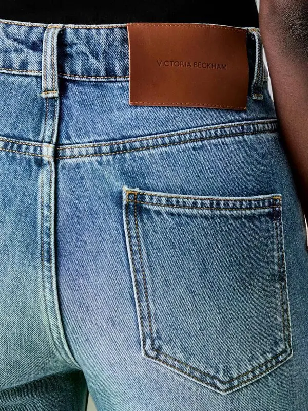 Victoria Beckham Pressed-crease Straight-leg Jeans