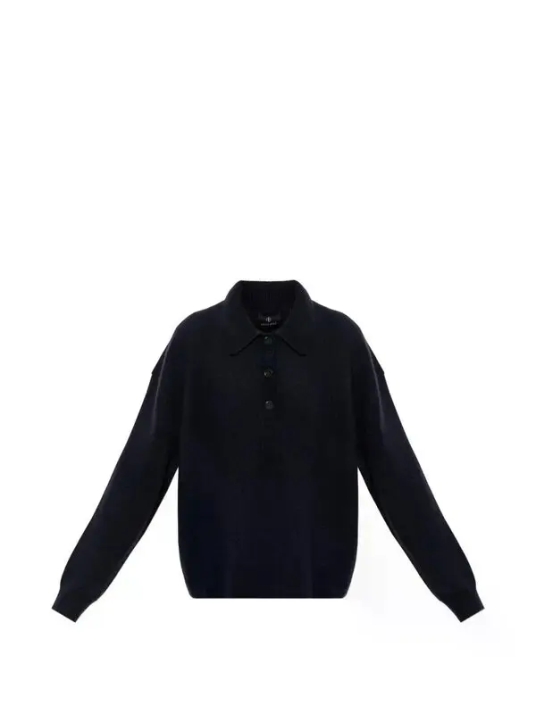 ANINE BING Lee Polo-collar Sweater