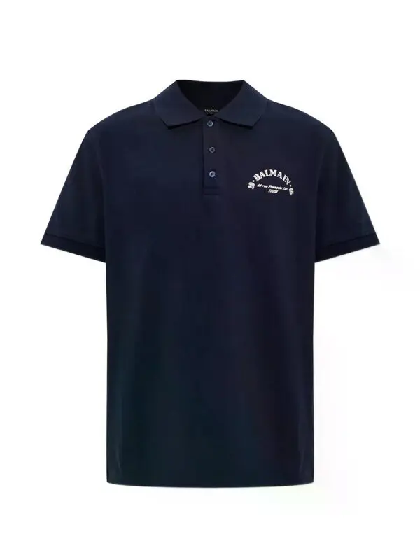 Balmain Logo-print Cotton Polo Shirt
