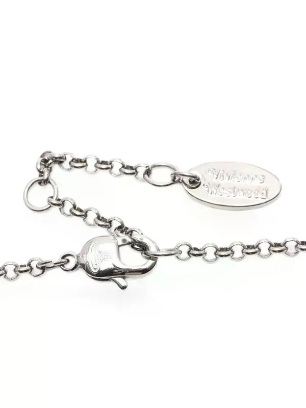 VIVIENNE WESTWOOD Tone Rhinestone Orb Pendant Necklace