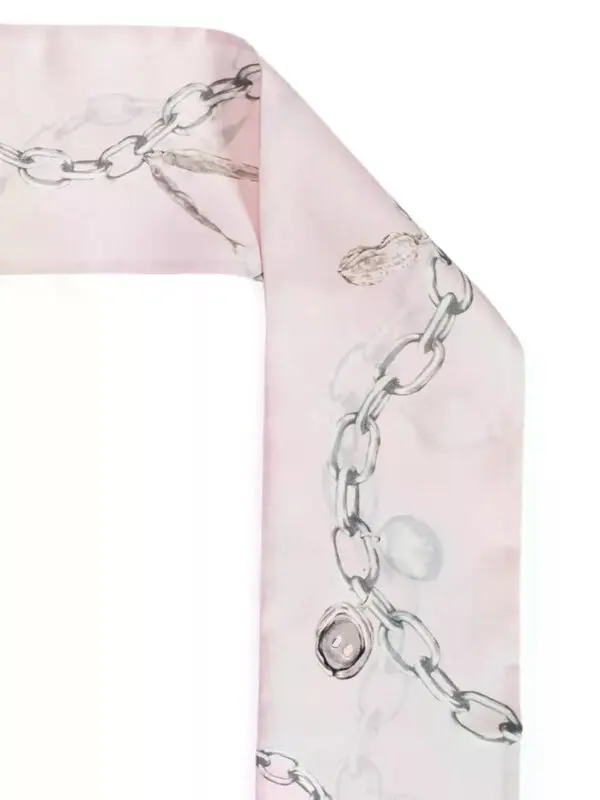 Givenchy Chain-print Silk Scarf - Pink
