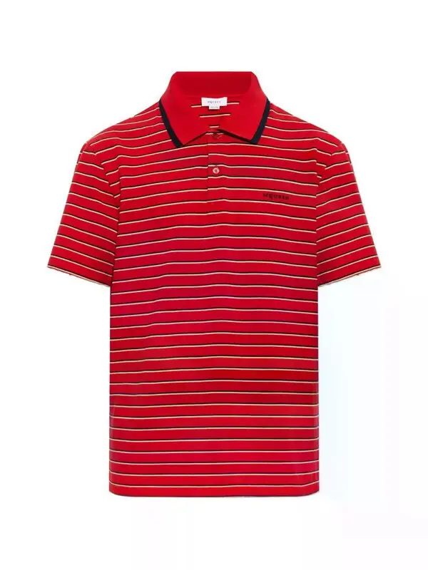 Alexander McQueen Striped Cotton Polo Shirt