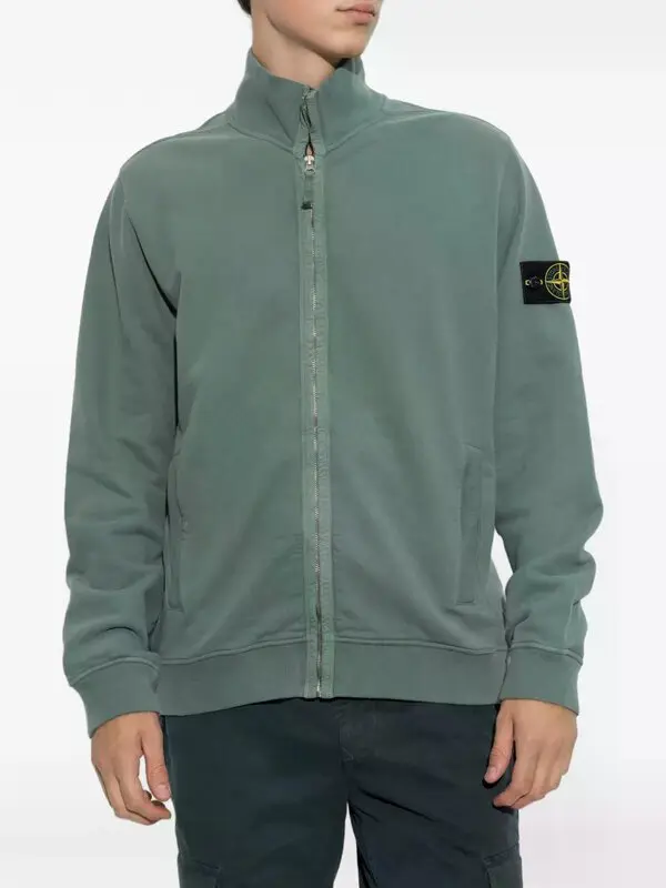 Stone Island Logo-patch Zip-up Sweater