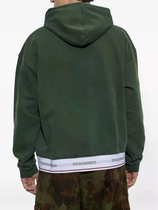 Dsquared2 Logo-tape Drawstring Hoodie