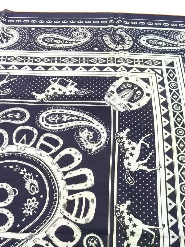 Hermès 2020s Cheval De Coeur Bandana Scarf