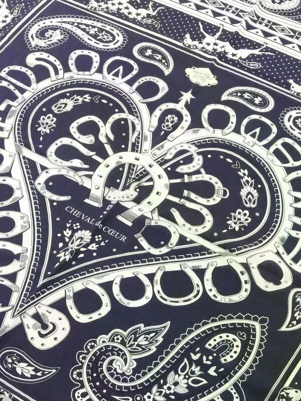 Hermès 2020s Cheval De Coeur Bandana Scarf