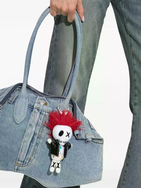 Alexander McQueen Crochet-knit Studded Bag Charm