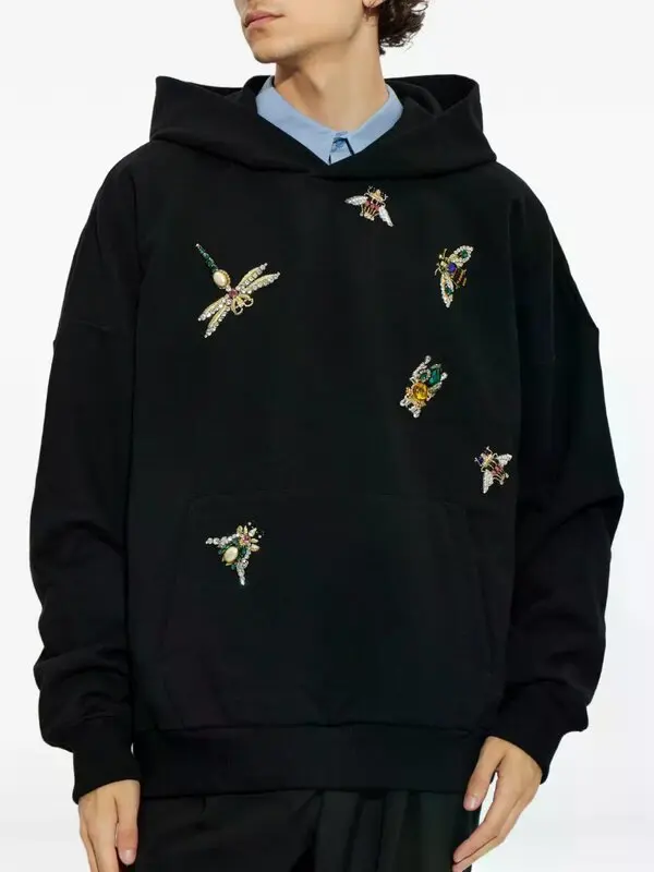 Balmain Appliqué-embellished Cotton Hoodie