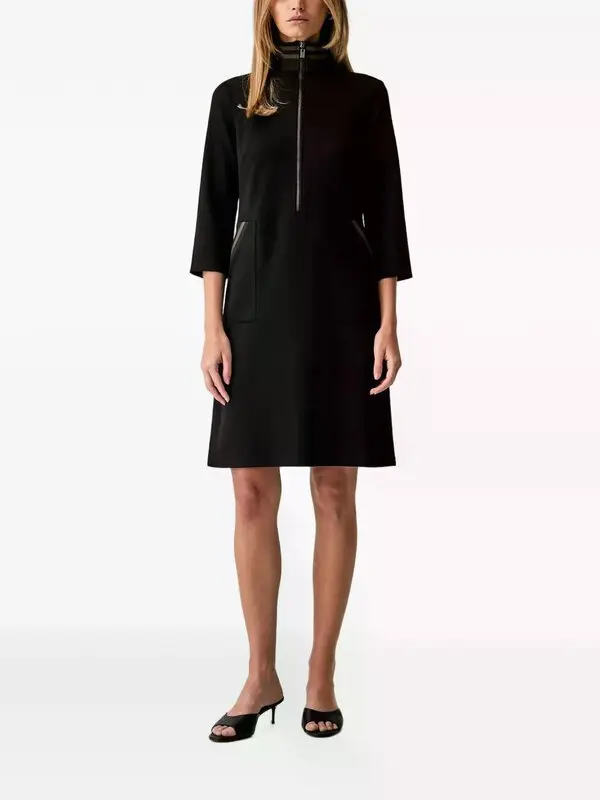 Joseph Ribkoff High-neck Mini Dress With Striped Trim