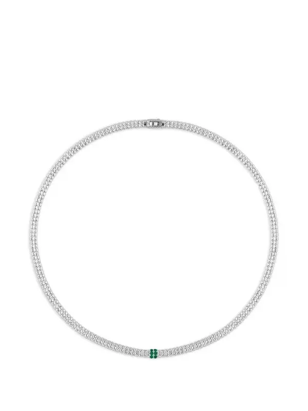 OFFICINA BERNARDI Enigma Emerald And Diamond Necklace - Silver