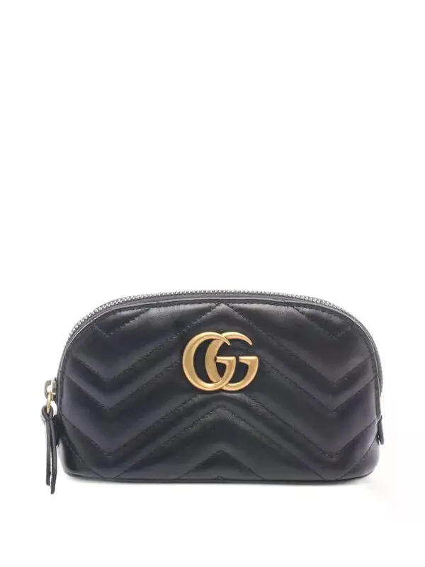 Gucci Gg Marmont Quilted Leather Makeup Bag