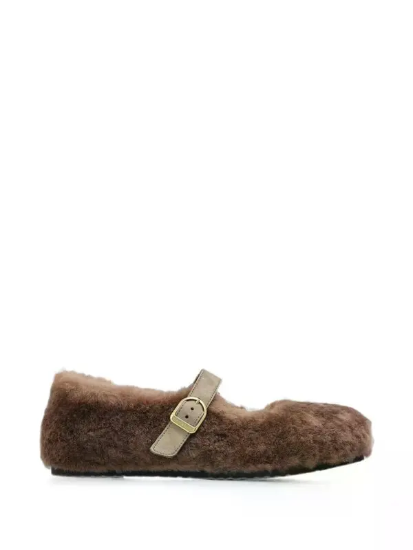 BIRKENSTOCK Santa Clarita Buckled Ballet Flats - Brown